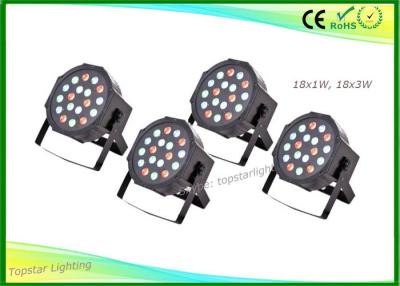 Cina La mini luce par principale 18 la X 3w Rgb ha condotto la Camera di plastica leggera par piana Par64 esile leggero in vendita