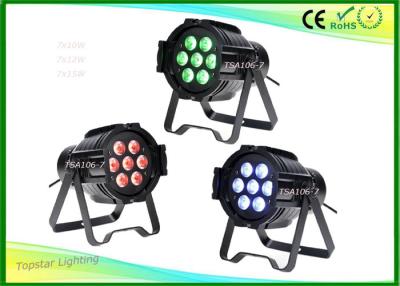 Cina La parità principale Camera dell'interno uv leggera par principale 15w esile della fusion d'alluminio 6in1 di Par64 7 la x Rgbwa può accendersi per la decorazione di nozze in vendita