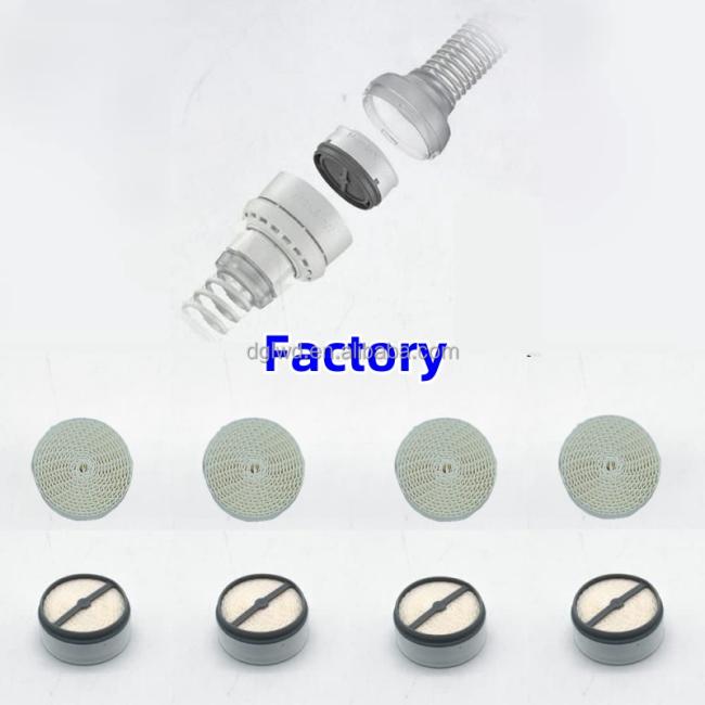 Medical HME filter cotton close-up view