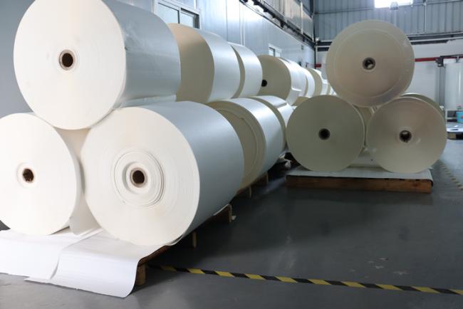 Factory production line for HME filter paper