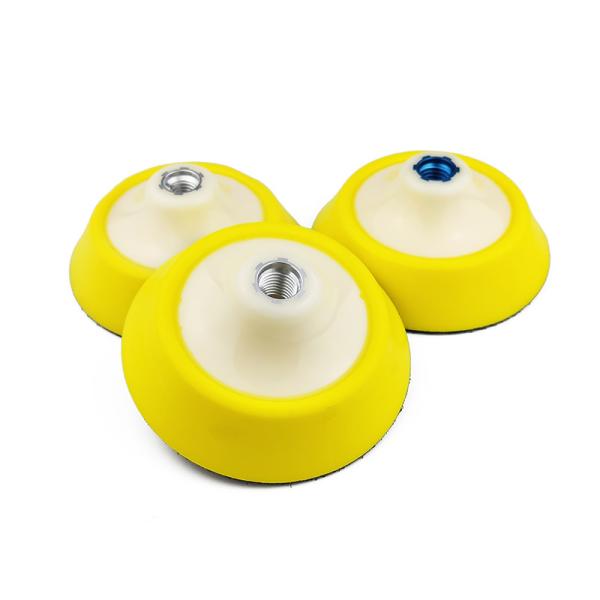 Quality Yellow Round Car Polishing Pads With Pu Backing Plate And Foam for sale