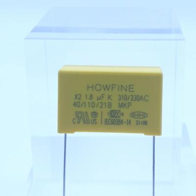 China De Condensator van CQC 1.8uF Mpx Mkp X2, Multifunctionele Pp-Filmcondensator Te koop