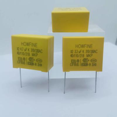 China Gemetalliseerde de Condensator475k 310V Gele Kleur van de Polypropyleenx2 Veiligheid Te koop