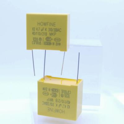 Cina colore giallo del condensatore del polipropilene metallizzato sicurezza di 475K 310V X2 in vendita