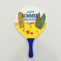 China Polyester Wood Beach Racket Customized 38x24cm PU Wooden Beach Rackets for sale
