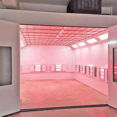 Cina 30kW Electric Car Spray Booth With Airflow LED Lighting Electric Spray Booth (Casa di spruzzatura elettrica per auto elettrica con flusso d'aria a LED) in vendita