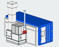 Quality Mobile Container Spray Booth with Air Inlet and Exhaust Filter for Vehicle Paint for sale