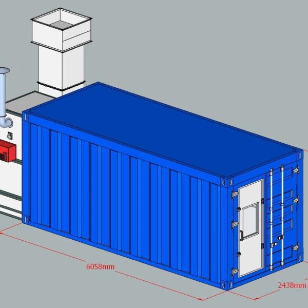 Quality Convenient Spray Painting Mobile Container Spray Booth Garage Spray Booth For Repairs for sale