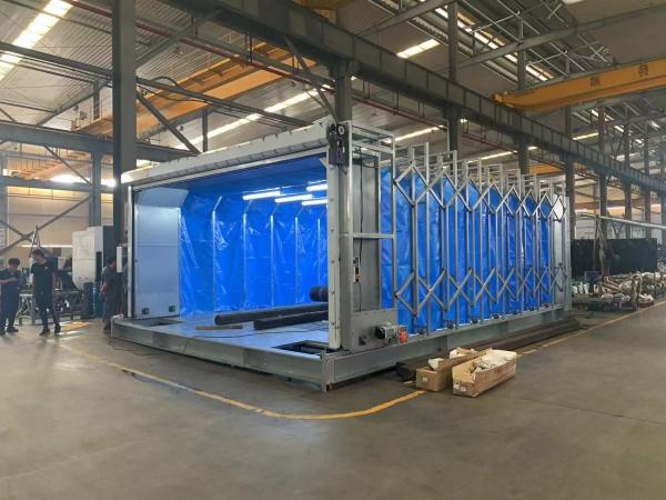 Quality Mobile Retractable Telescopic Spray Booths Car Painting Room with Electric Heatingg Paint for sale