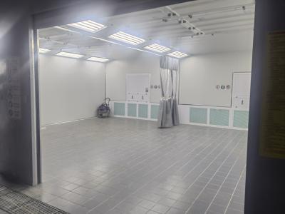 China Pre Station coattech standard prep station with rear eps panel 3 side pvc curtains dual centrifugal fans and shadowless led lighting for sale