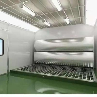 China 304 Stainless Steel Water Curtain Spray Painting Booth with Dual Filtration System for sale
