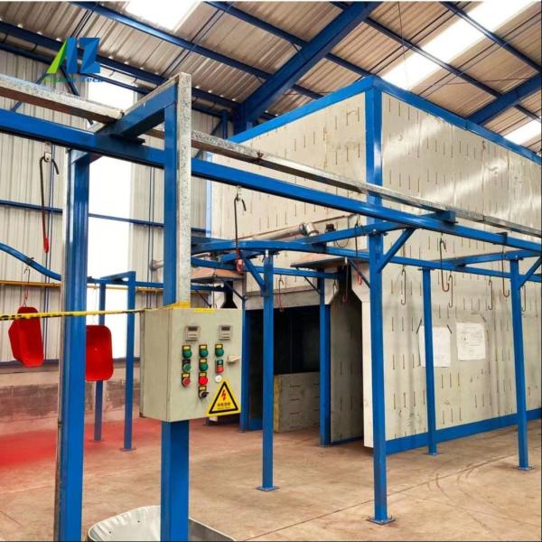 Quality Innovative Powder Coating Conveyor Systems 50Hz Automatic Powder Coating Line For Complex Item for sale