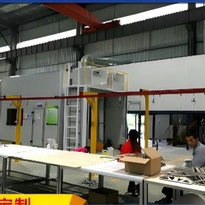 China Full-Automatic Overhead Conveyor Powder Coating Line with Cyclone Recovery & Curing Tunnel for sale