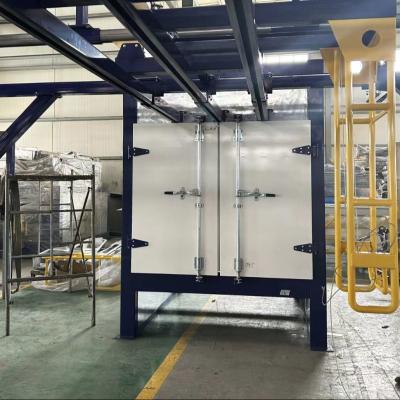 China Overhead Conveyor Coating Line With Energy Curing And Powder Recovery Solutions for sale