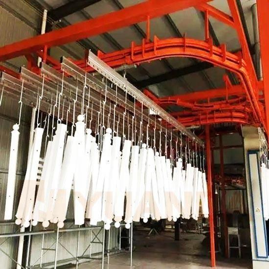 Quality Automated Powder Coating Line for Spare Parts High-Volume Factory Production for sale