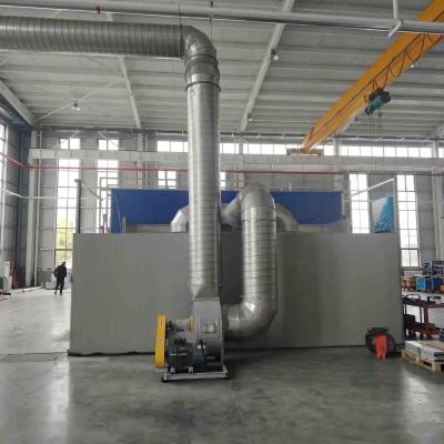 China CoatTech Industrial Spray Booth with High-Speed PVC Roll-Up Door for sale