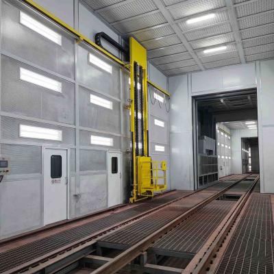 China Heavy-Duty Automated Vertical Lift Enclosure Doors for Industrial Spray Booths & Blasting Chambers for sale