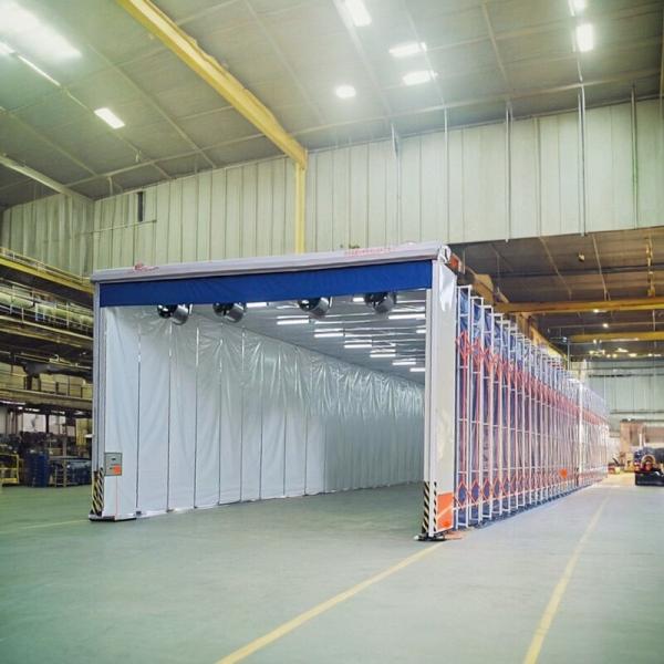 Quality Retractable Industrial Paint Booth & Telescopic Enclosure System for sale