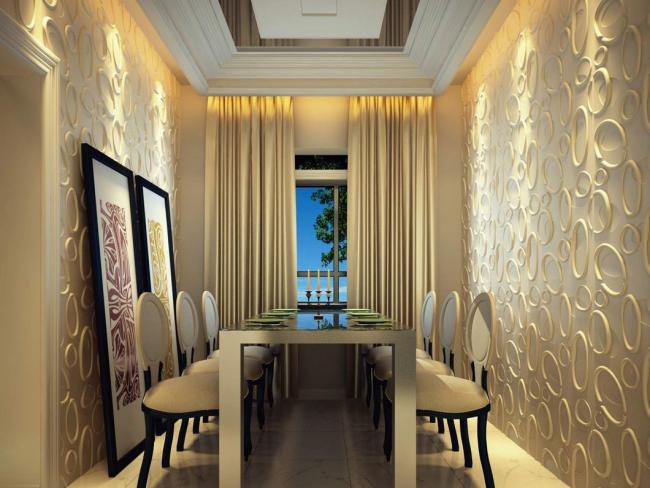 Waterproof PVC Wall Cladding Decorative 3D Panel for Building Material