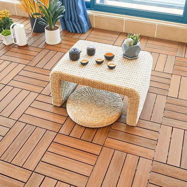 Synthetic WPC DIY Decking Flooing Tiles for Outdoor Floor Decorative