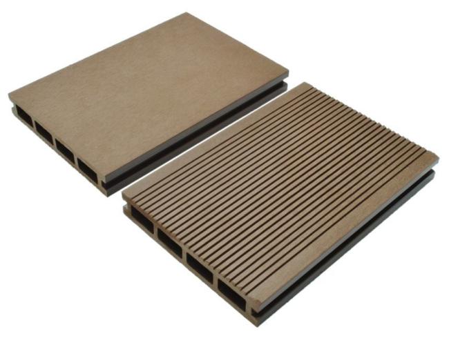 Wood Plastic Composite WPC Wood Grain Decking for Outdoor Flooring