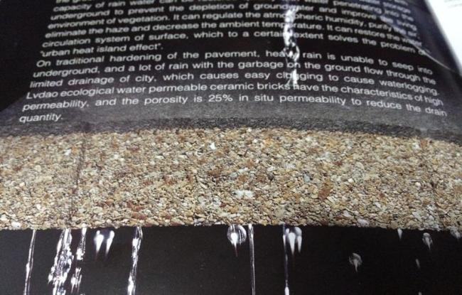 Porous Water Permeable Brick Paving Stone for Patio, Driveway, Garden