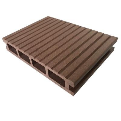 China Garden Flooring Decoration WPC Wood Composite Decking Board 450*75*18mm in Brown Color for sale