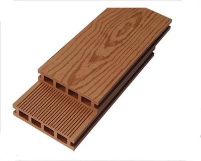 China Wood Grain Pattern Synthetic WPC Flooring Material for Customized Decking and Flooring for sale