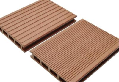 China Wood Grain Pattern Synthetic WPC Flooring Material for Customized Decking and Flooring for sale