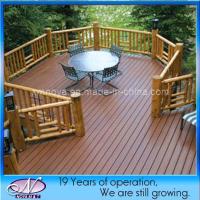 China Fire-Resistant WPC Wood Plastic Composite Decking Flooring in Brown for sale