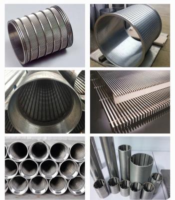 Cina Custom Johnson Wedge Wire Sand Control Cartridge Tube Well Strainer Screen Filter Pipe For Paper Pulp in vendita