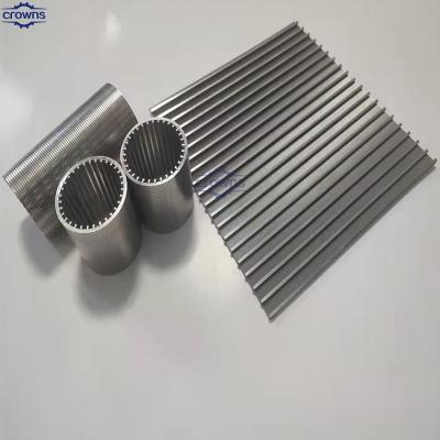 Cina Good 304 stainless steel wedge wire screen plate panel filter mesh slot opening water well screens in vendita