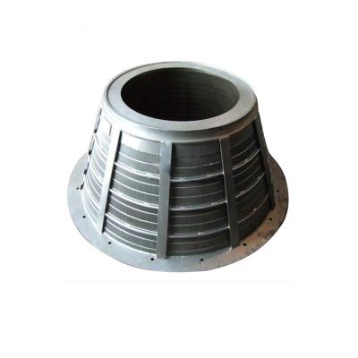 Cina Stainless Steel Wedge Wire Cone Filter Sieve Slot Screen Basket Coal Centrifuge Basket For Mining Processing in vendita