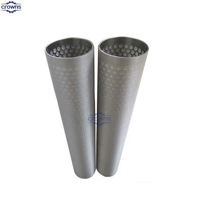 Cina 304 stainless steel wedge wire wound filter screen lubricating oil grinder screen in vendita