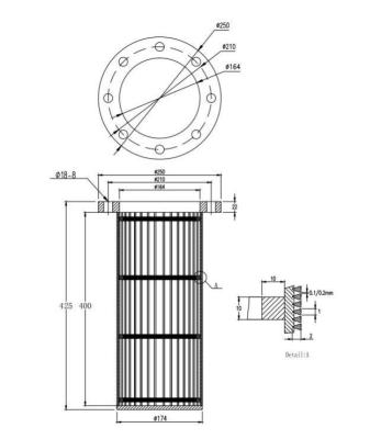 Cina Polishing Wedge Wire Screen with Wire size 2x3mm and Slot Opening 0.02mm-15mm in vendita