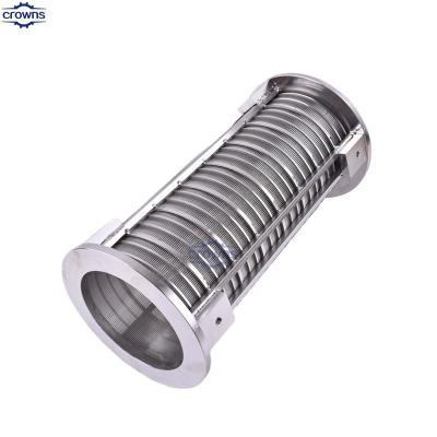 Cina filtro a cuneo filo avvolto slot continuo schermo johnson filtro tubo schermo Johnson cilindro schermo in vendita