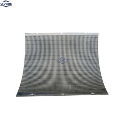 Cina SS316 50micron 75 micron 120 angolo filo a cuneo filtro a seta a piega schermo per la produzione di amido di mais in vendita