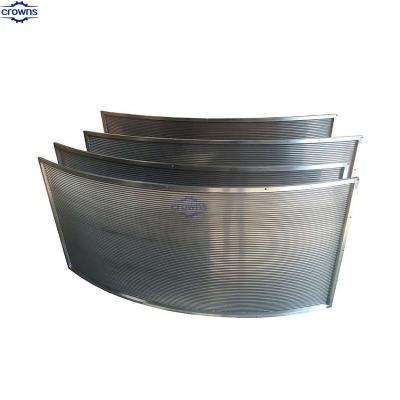 Cina Schermo parabolico Johnson 20 30 40 50 100um 304 Ss Schermo della curvatura del setaccio metallico del cuneo in vendita