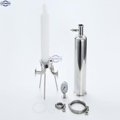 Cina 0.1um Rating di rimozione filtro di sicurezza customizabile alloggiamento filtro in acciaio inossidabile in vendita