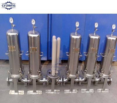 China V-Clamp Inlet 2 Bag Size Industrial Water Filtering System For Water Purification à venda