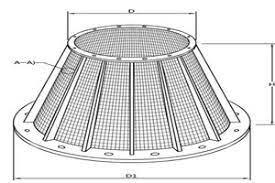 Cina Cesto di centrifuga a filo triangolare a cuneo con trattamento superficiale galvanizzato o verniciato in vendita