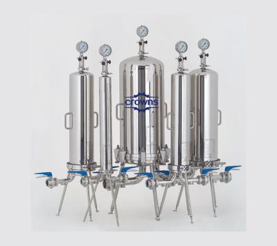 Cina OEM ODM Stainless Steel Multi Cartridge Filter Housing For Wine And Beverage Filtration With Excellent Surface in vendita