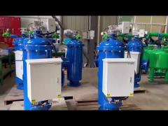 Self-cleaning filter for cooling tower side filtration water filters