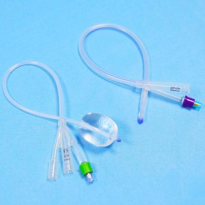 Cina catetere idrofilo bidirezionale 5cc rivestito di silicone di Foley del lattice naturale 22Fr a 15cc in vendita