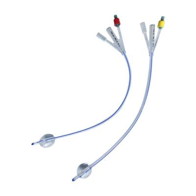 Cina Catetere 100% di Foley di modo di irrigazione 3 della vescica del silicone dell'OEM BPA liberamente in vendita