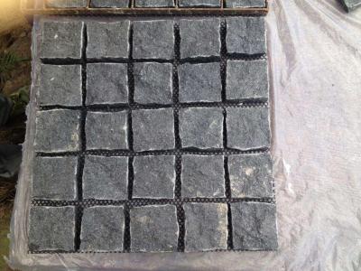 China 5cm 10cm natural split black granite g684 mosaic paver for sale