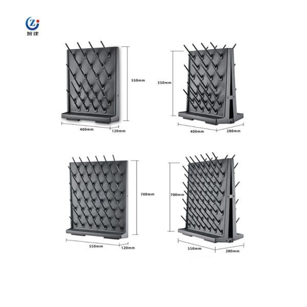 Rack di asciugatura anti scivolamento per laboratorio con buchi a goccia spaziati di 10 cm