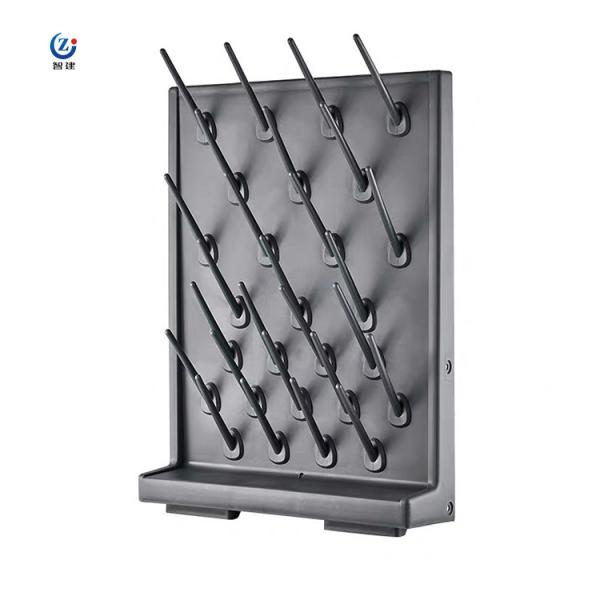 Rack di asciugatura anti scivolamento per laboratorio con buchi a goccia spaziati di 10 cm
