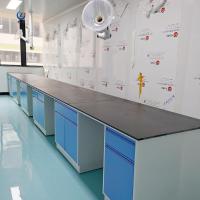 China Corner Lab Wall Bench Countertop With Epoxy Resin Table Top High Durability for sale