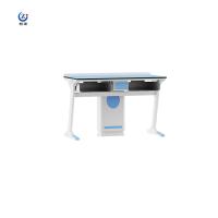 China Rectangle Physics Lab Furniture Polishing Movable Display Workstation for sale